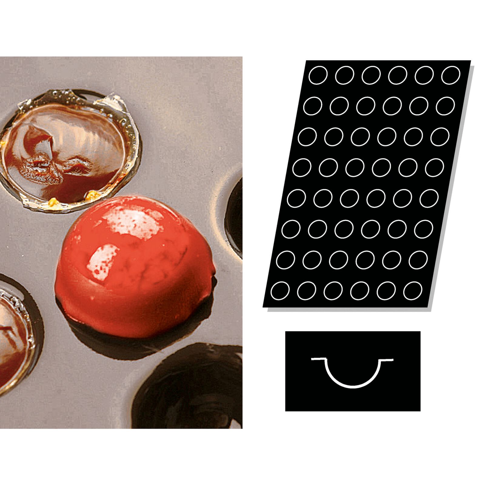 Mold Flexipan multiple Half Sphere, Black, Kitchen, Pastry & Bar ...