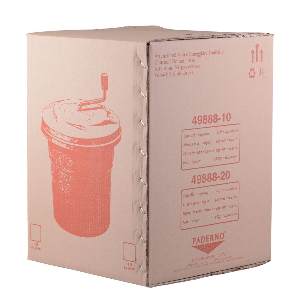 Manual salad spinner , Orange, Kitchen, Pastry & Bar Utensils, Paderno