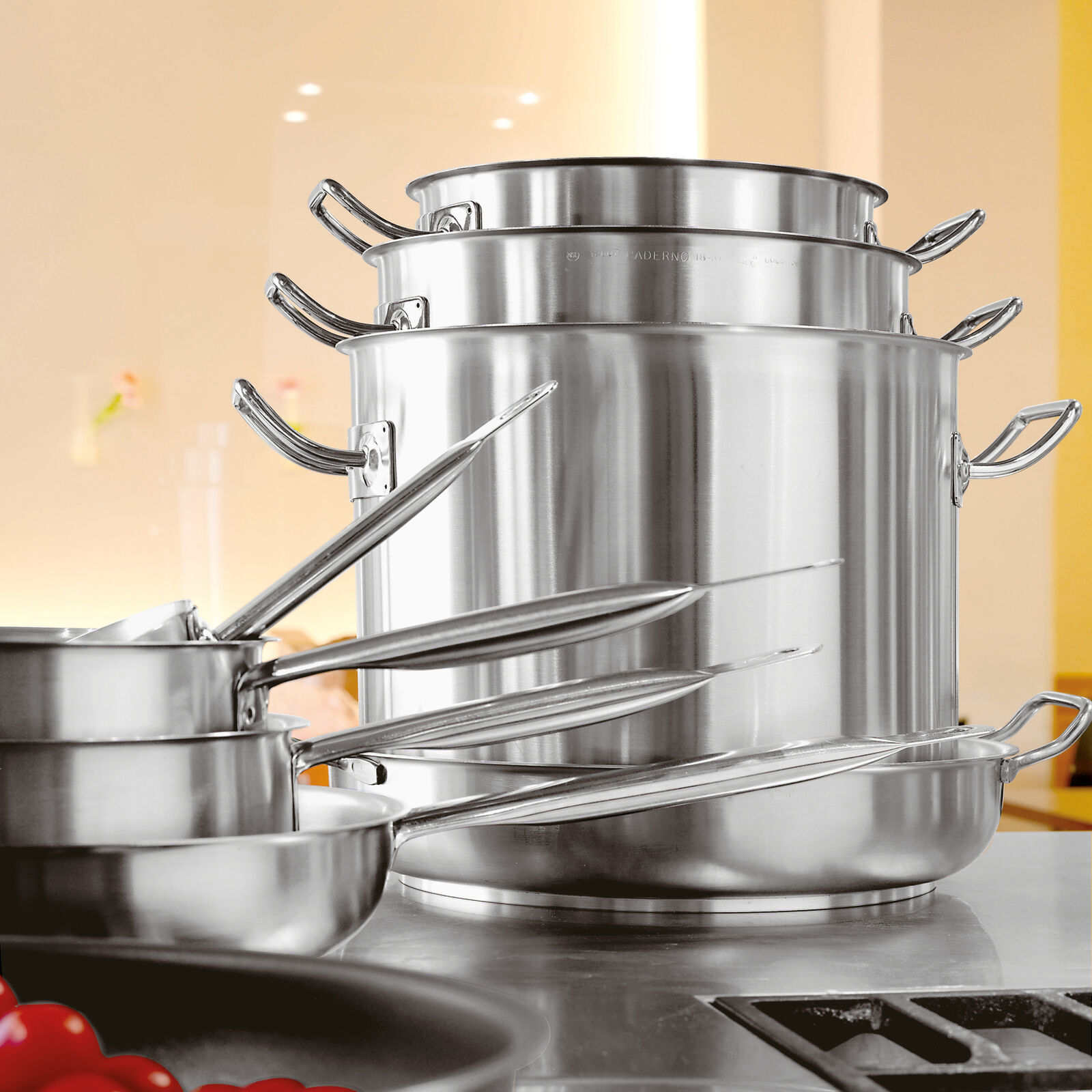 Stock pot , Steel, Series 2000, Paderno