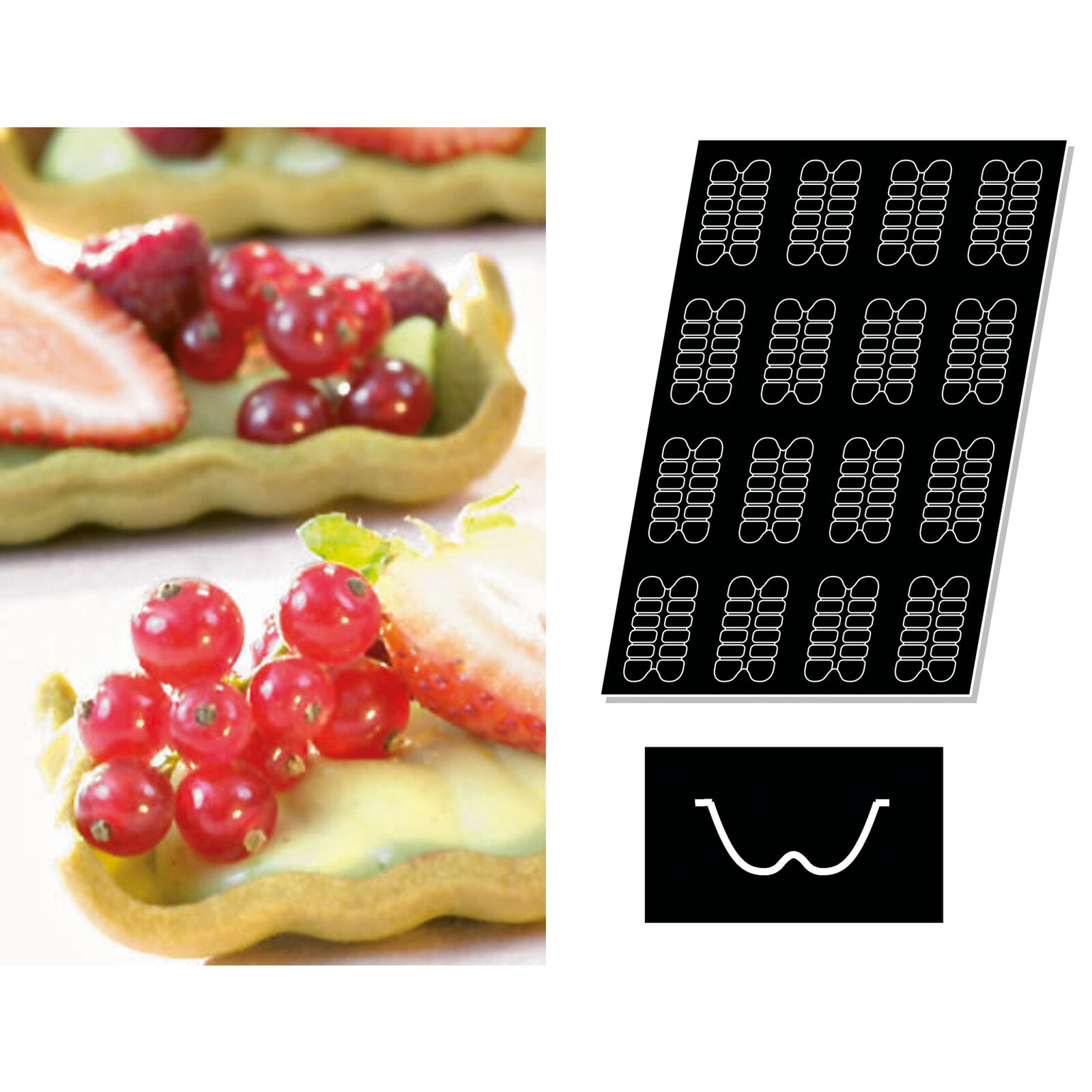 Mold Flexipan multiple Fluted Cakes, Black, Kitchen, Pastry & Bar ...